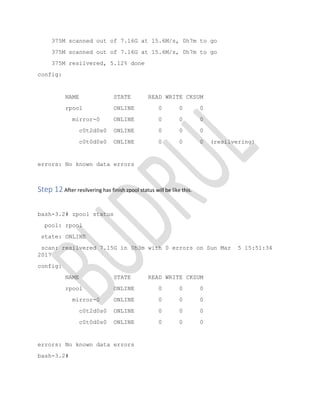 Step by step migration ufs to zfs file system on solaris 10 | PDF