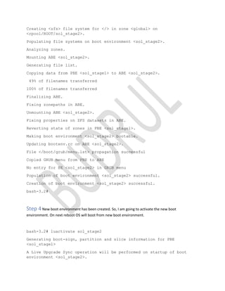 Step by step migration ufs to zfs file system on solaris 10 | PDF