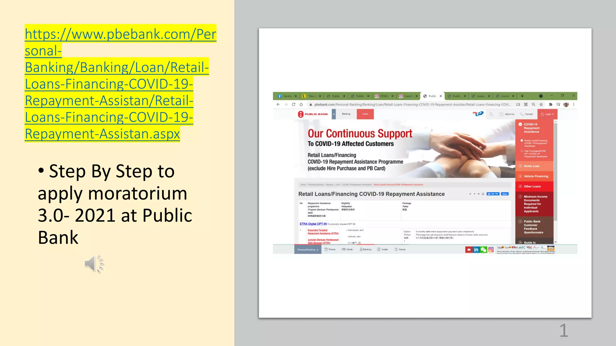 Step by step moratorium public bank 2021 | PDF