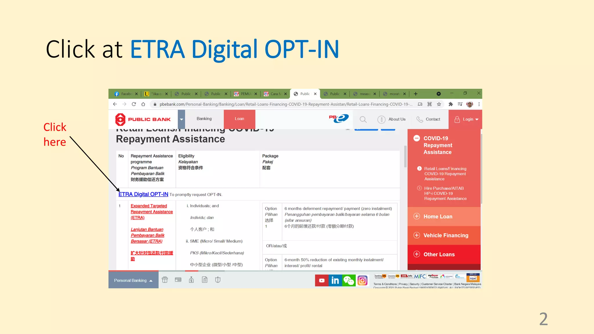 Step by step moratorium public bank 2021 | PDF