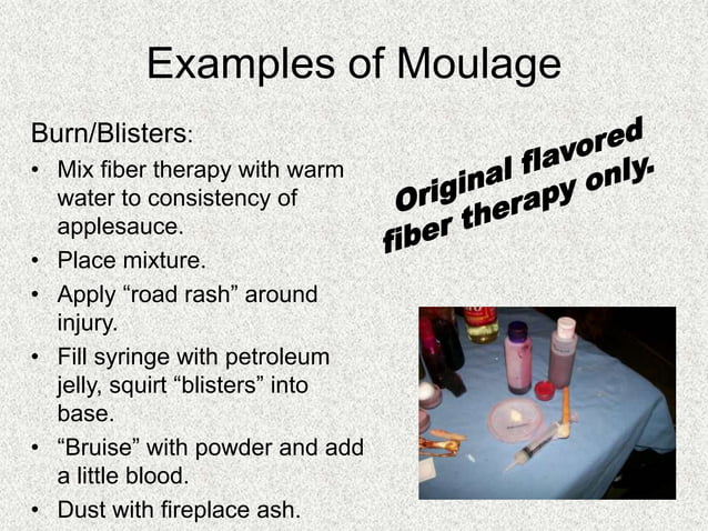 Step by step moulage | PPT | First Aid | Injuries