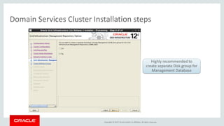 Step by Step instructions to install Cluster Domain deployment model | PPT