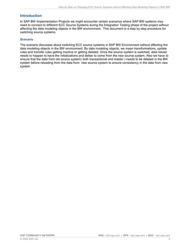 Step by step on changing ecc source systems without affecting data ...