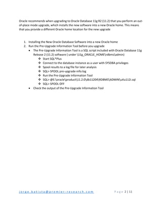 Step by Step Oracle11g out of-place upgrade from 11.2.0.3 to 11.2.0.4 | PDF