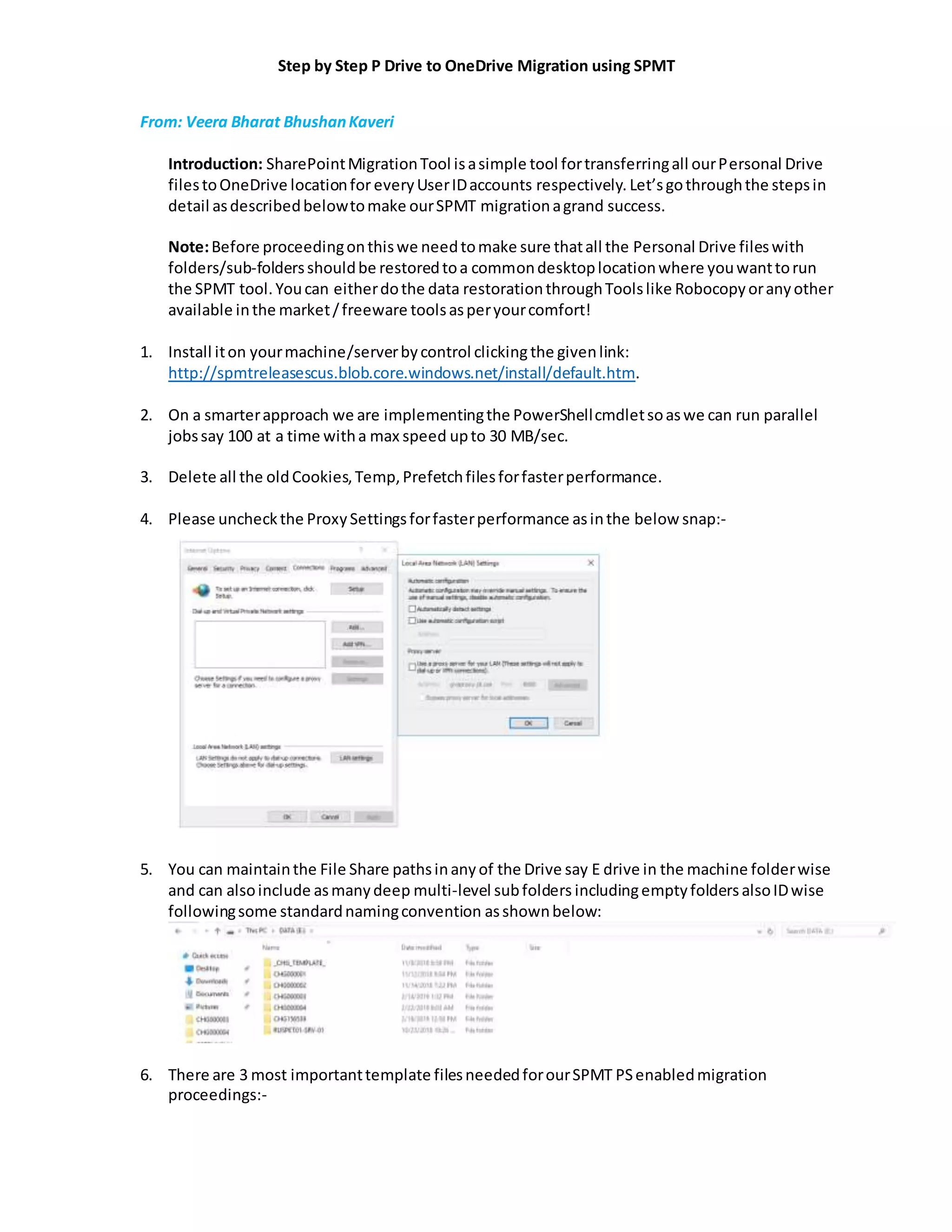 Step by Step Personal Drive to One Drive Migration using SPMT | DOCX