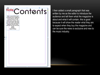 Step by step print screens – contents page | PPT