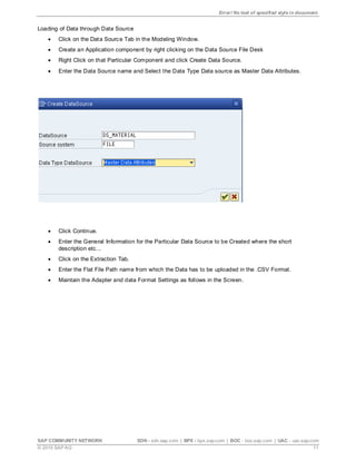 Step by step procedure for loading of data from the flat file to the ...