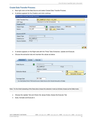 Step by step procedure for loading of data from the flat file to the master data text tables | PDF
