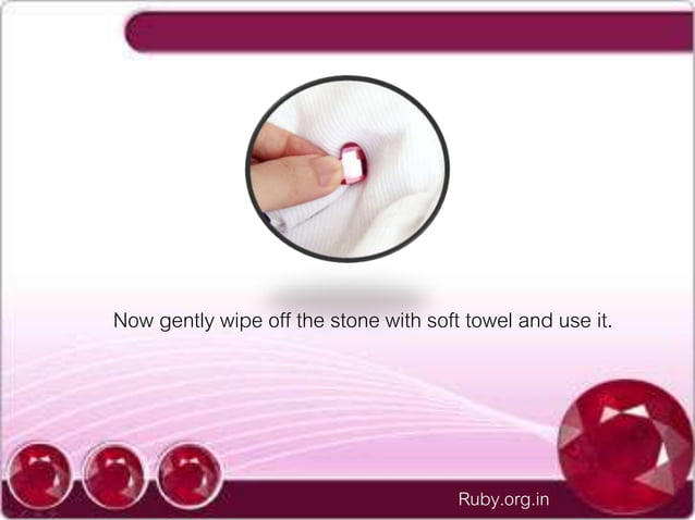 Step by step procedure to polish ruby gemstones | PPT