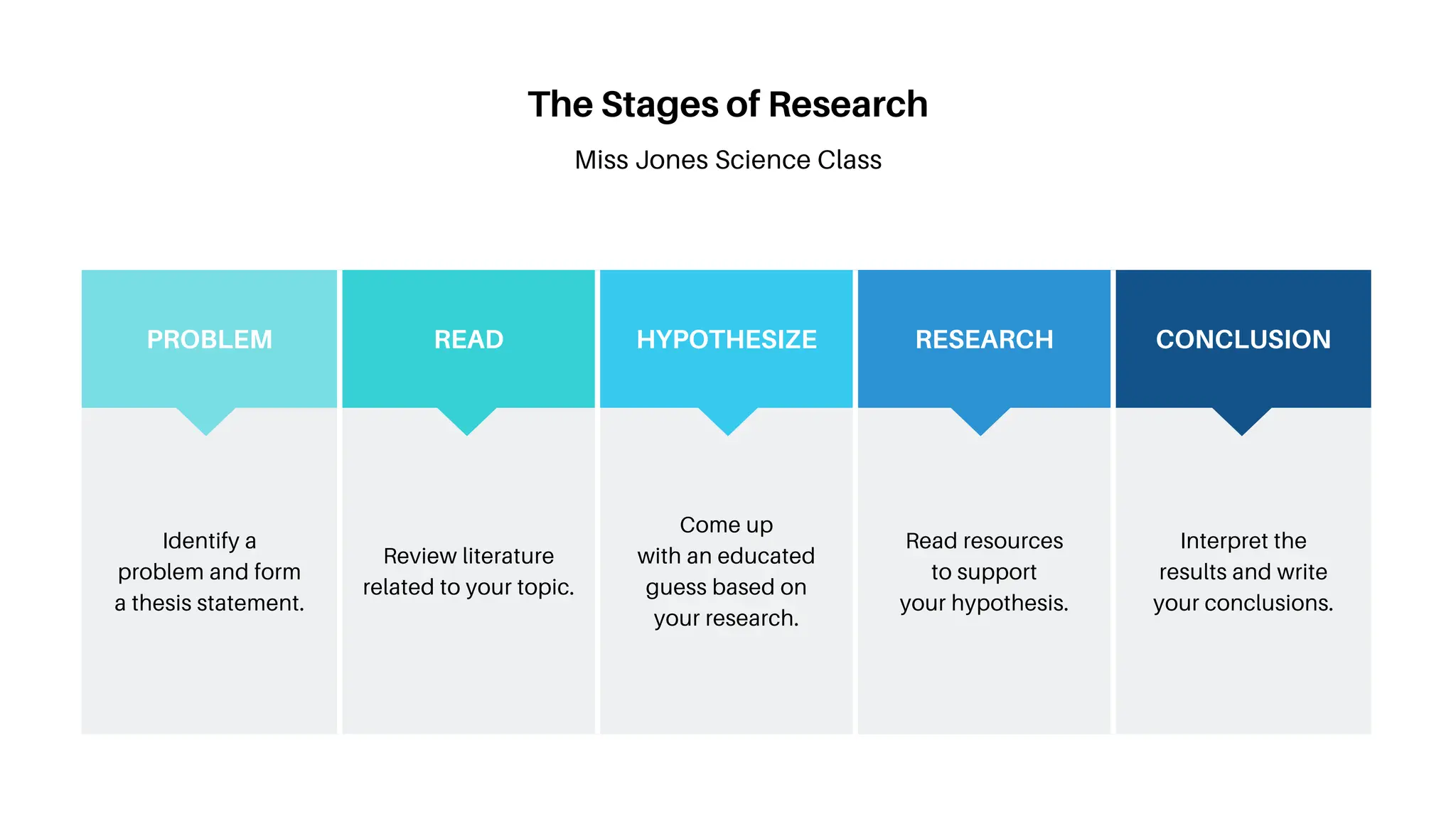 Step by Step Process Chart Visual Charts Presentation in Blue White ...
