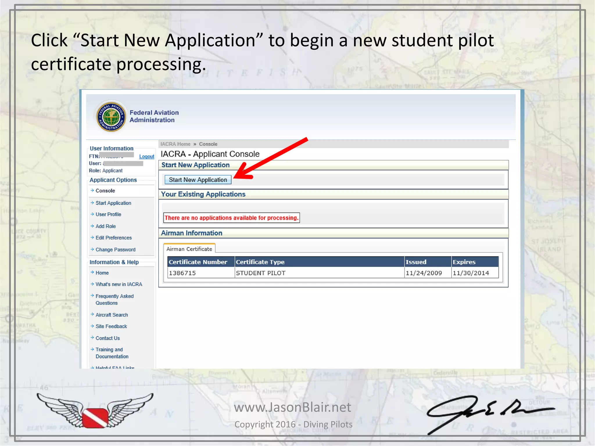 Step by step process for issuance of student pilot certificates using ...