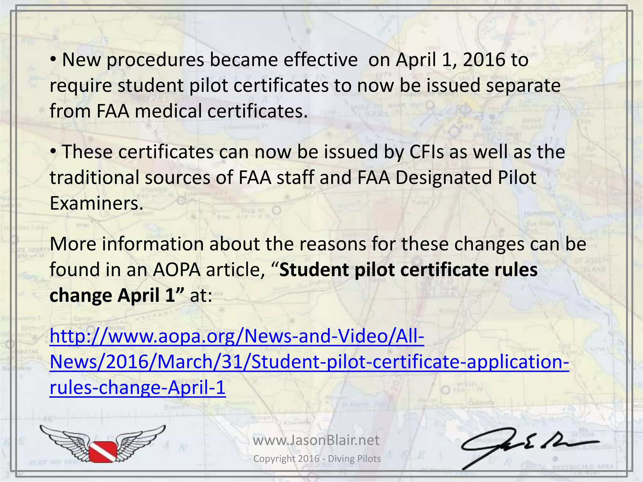 Step by step process for issuance of student pilot certificates using ...