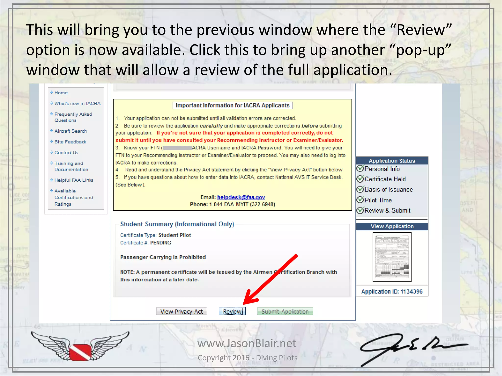 Step by step process for issuance of student pilot certificates using ...