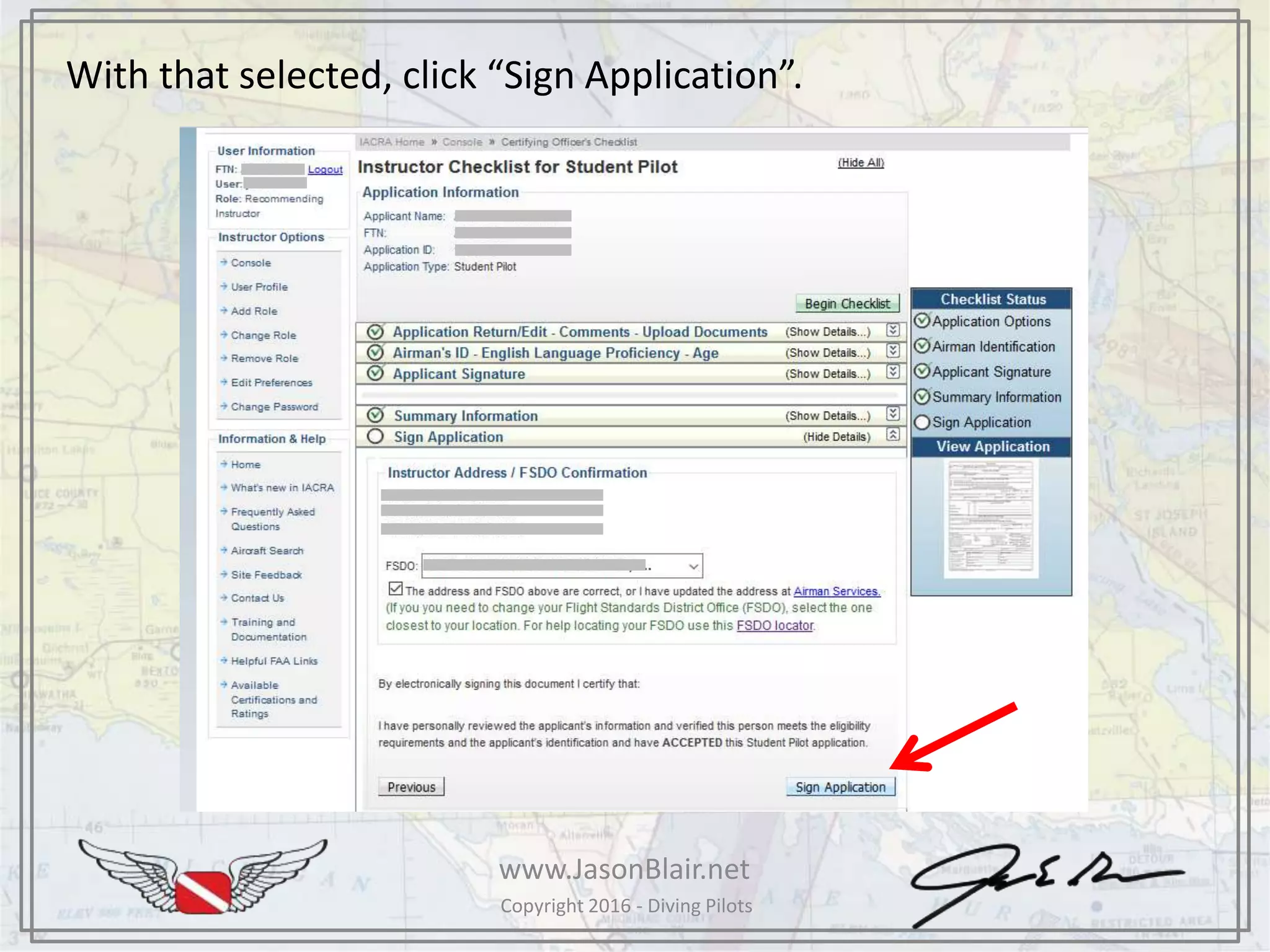 Step by step process for issuance of student pilot certificates using ...