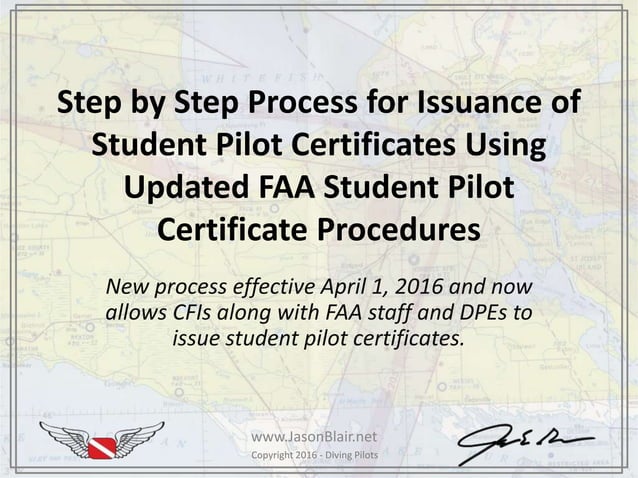 Step by step process for issuance of student pilot certificates using ...