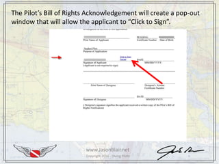 Step by step process for issuance of student pilot certificates using ...