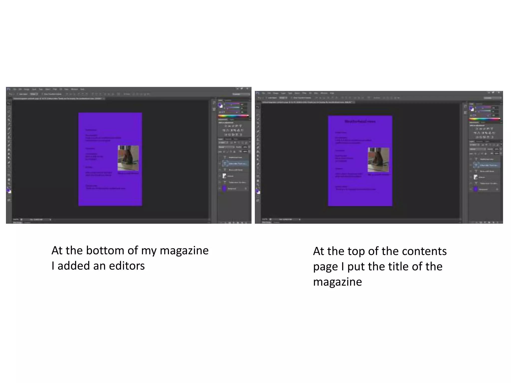 Step by step process of my school magazine | PPTX