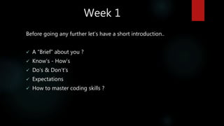 Step by step python(week1) | PPTX | Internet for Beginners | Internet