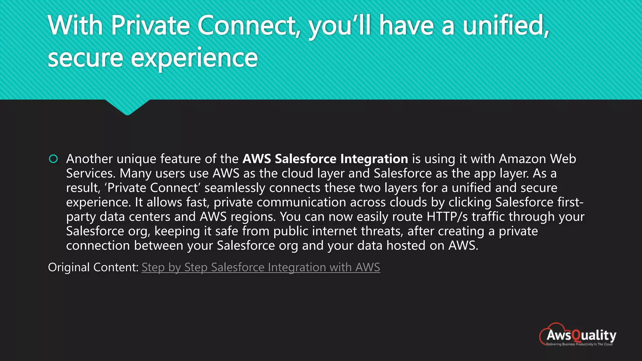 Step By Step Salesforce Integration With Awspptx
