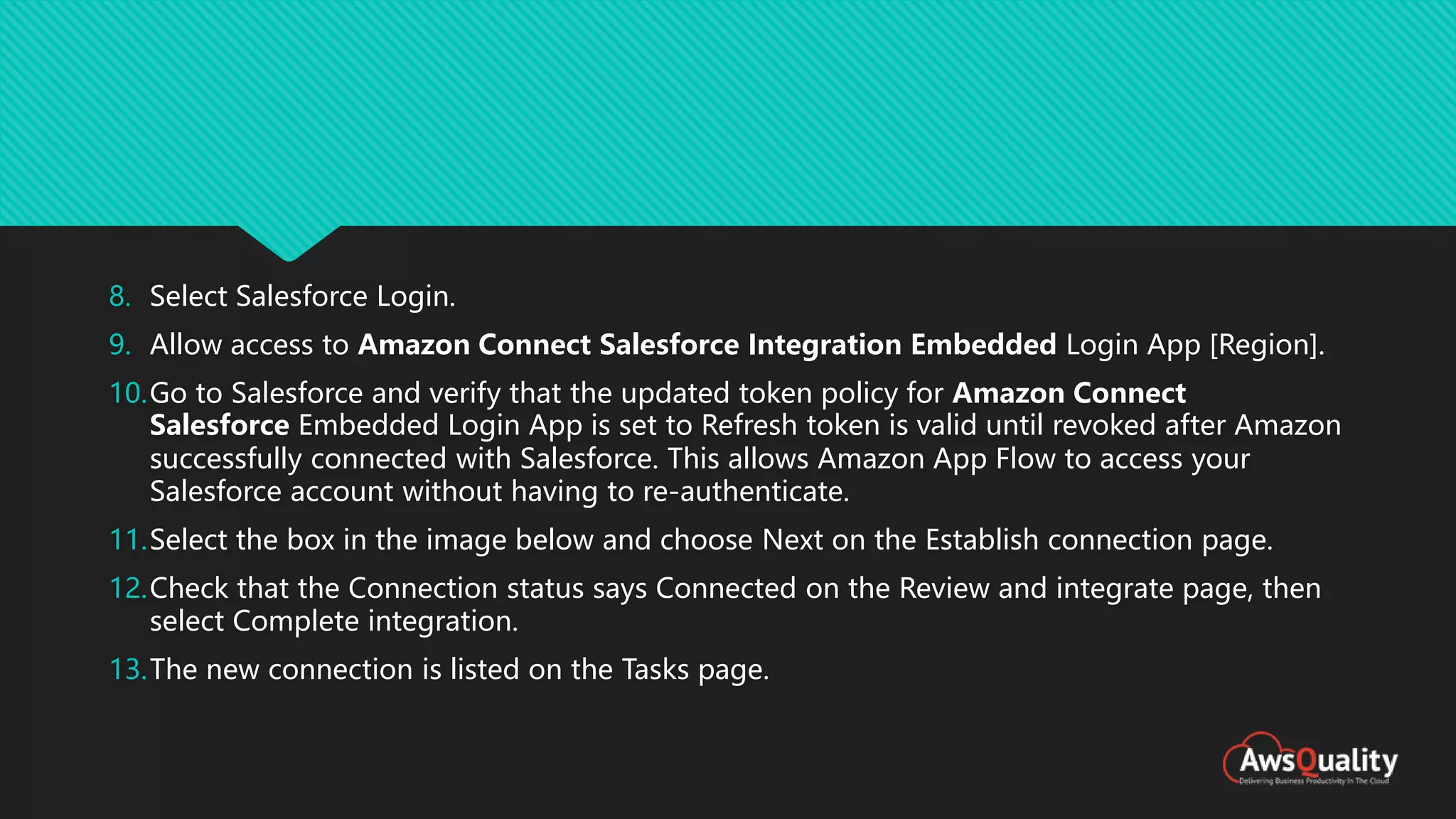 Step By Step Salesforce Integration With Awspptx