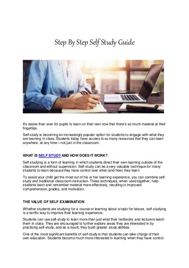 Step by step self study guide