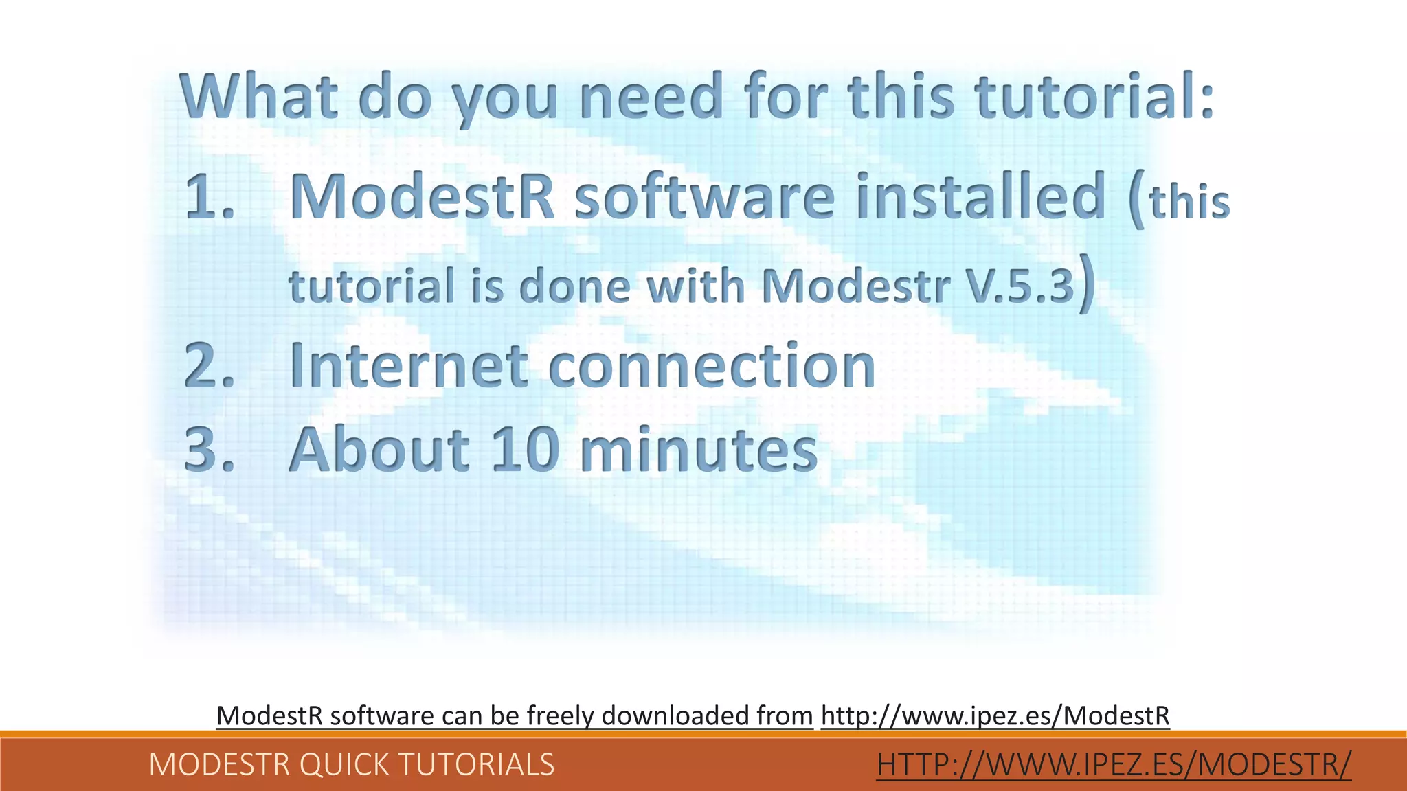 15. Locating species occupied river basins with ModestR (Version ...