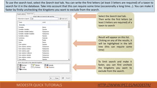 7.- ModestR tools for taxonomy (Version ModestR v5.3 or higher) | PPT