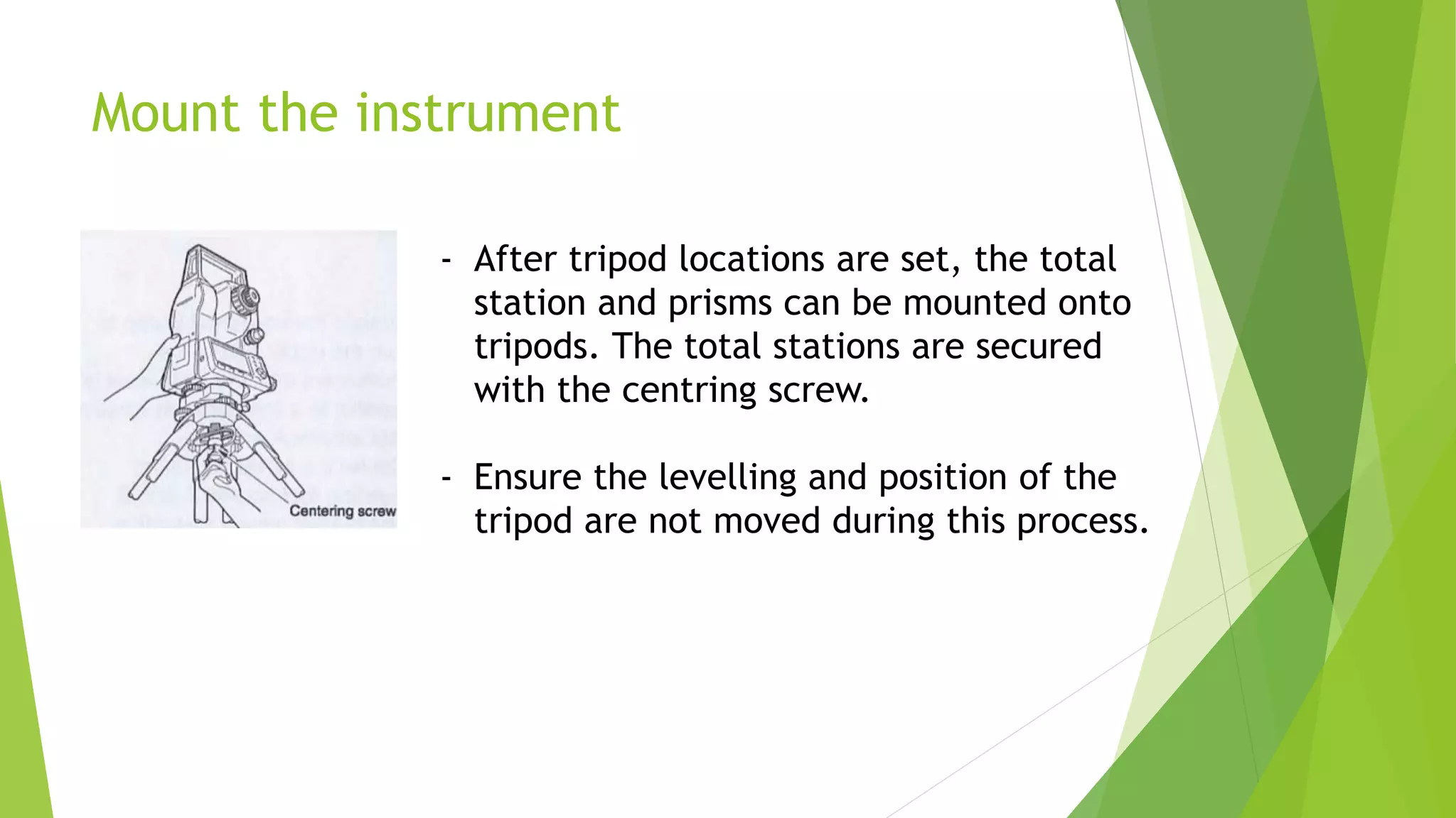 Step by step using a total station | PPTX