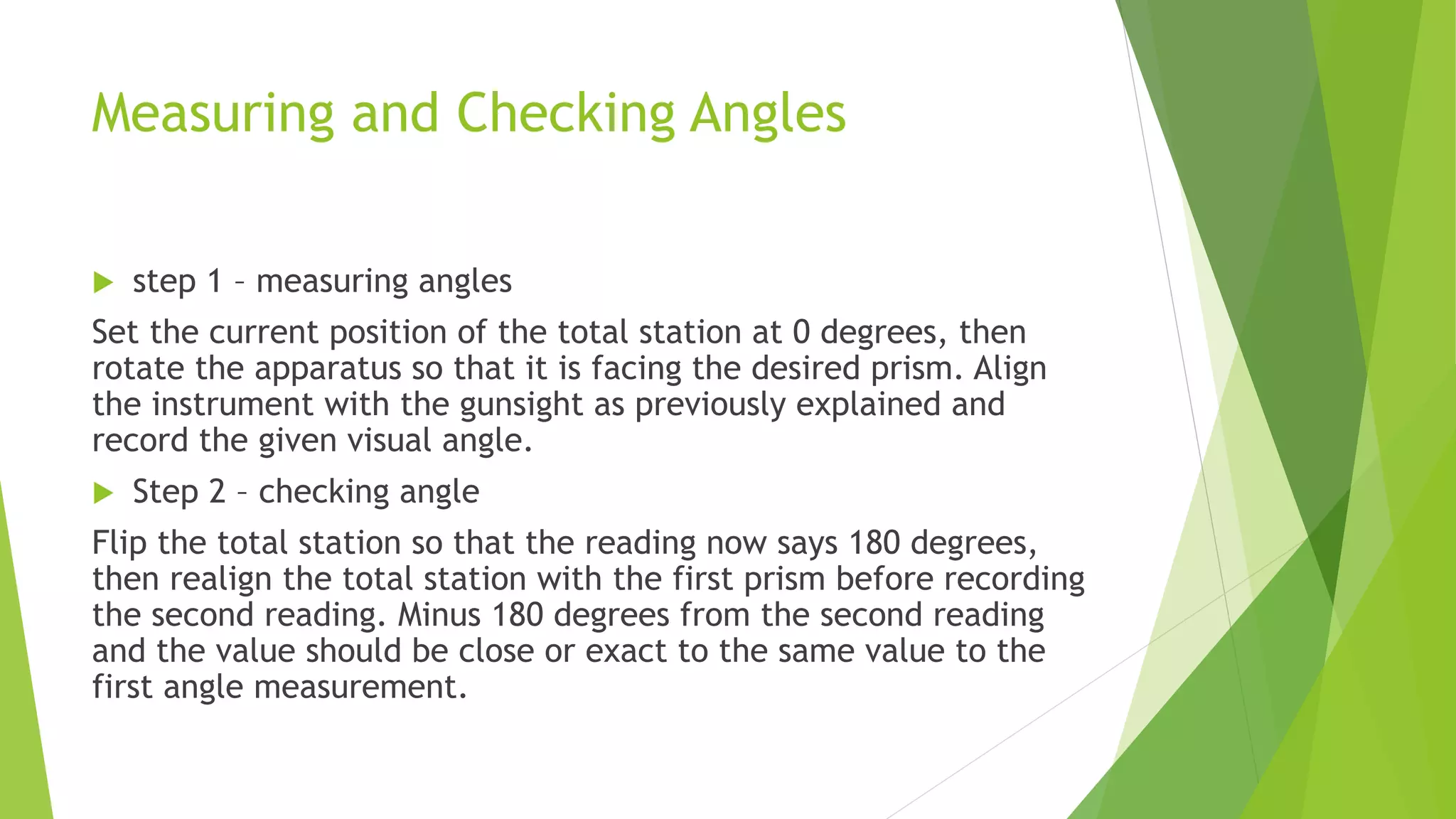 Step by step using a total station | PPTX