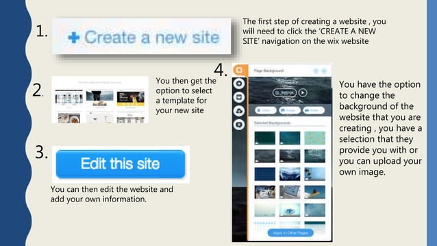 Step by step wix | PPT