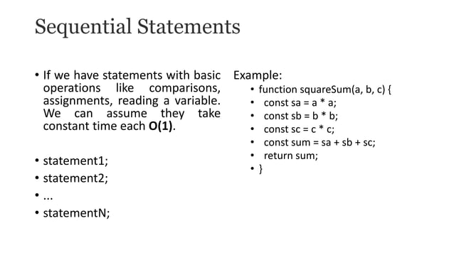 Step Count Method For Time Complexity Analysispptx Programming
