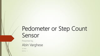 Step count sensor | PPTX