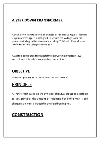 Step down transformer | DOC