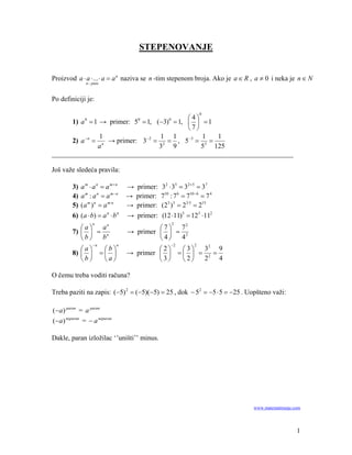 Stepenovanje | PDF