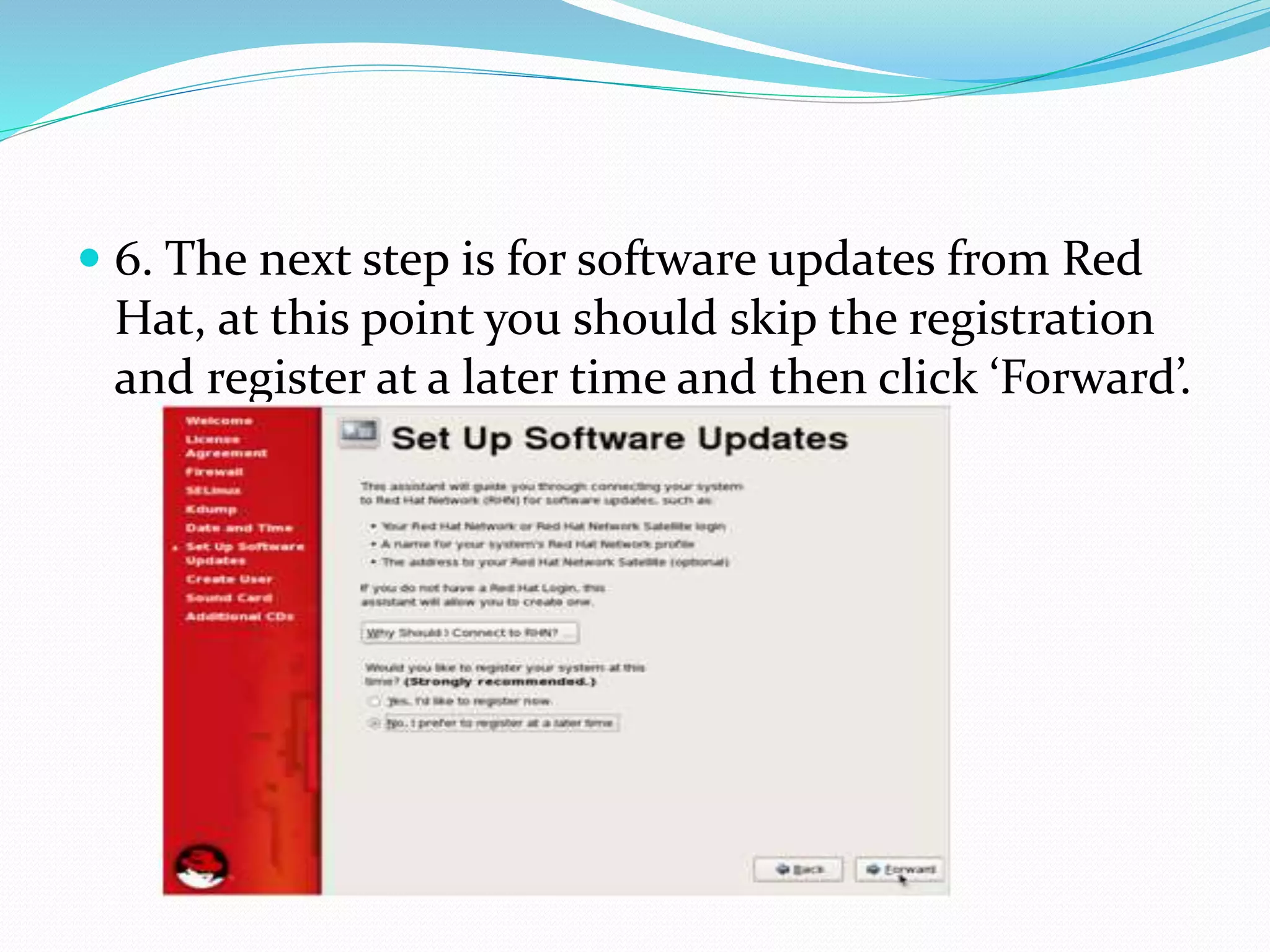 Step for installing linux server | PPTX
