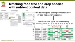 Filling harvest and nutrient 'gaps' through site-specific food tree and ...