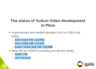 Implementing a Vulkan Video Encoder From Mesa to GStreamer | PDF