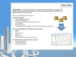 SIGim la plateforme adaptée à la gestion municipale | PPTX