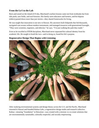 Stephane Marchand of Hawaii: Crafting the Future with Ancestral ...