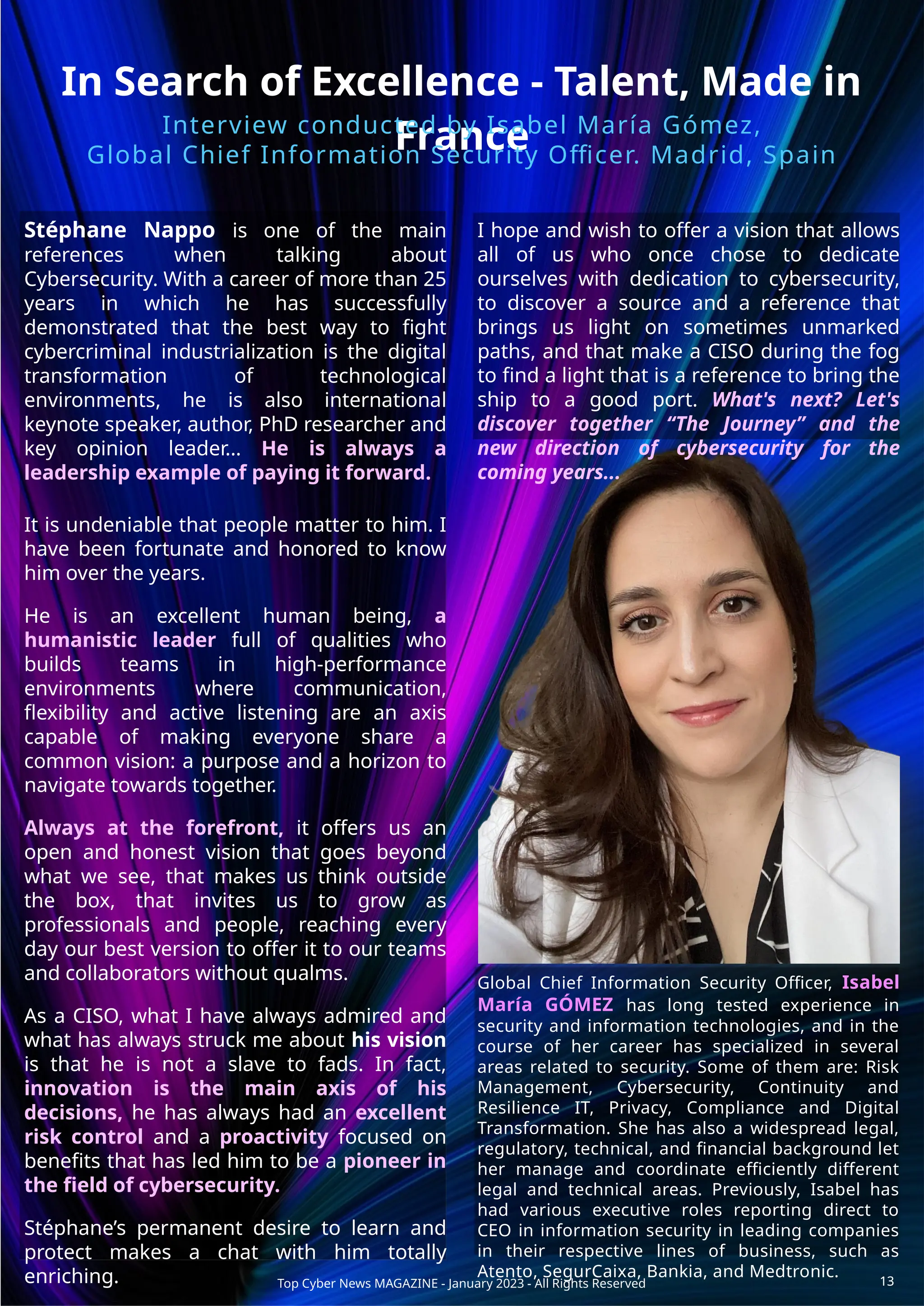 Stephane Nappo. Top Cyber News MAGAZINE January 2023 | PPTX