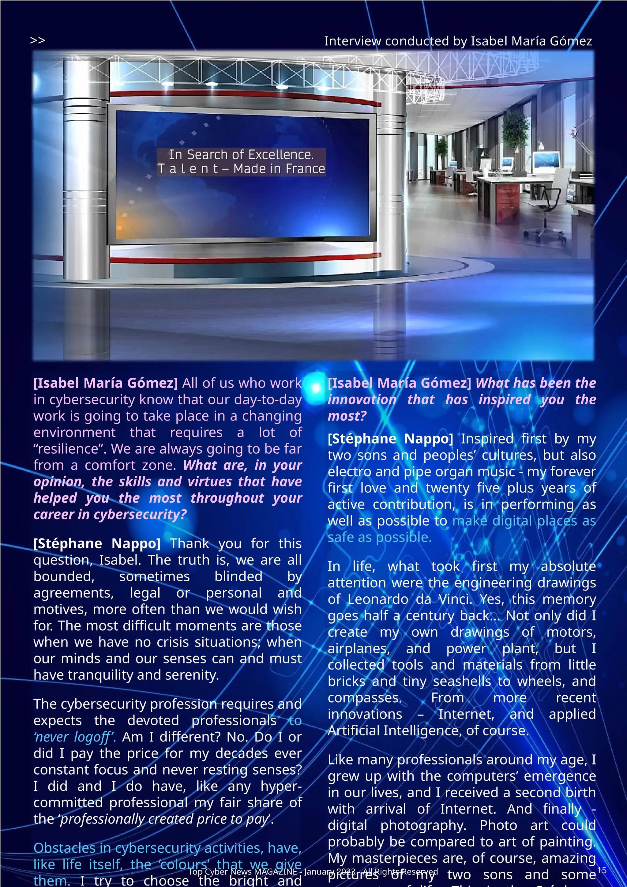 Stephane Nappo. Top Cyber News MAGAZINE January 2023 | PPTX