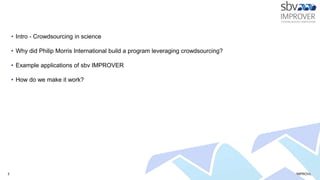 sbv IMPROVER: an industry initiative to harness the wisdom of the crowd ...