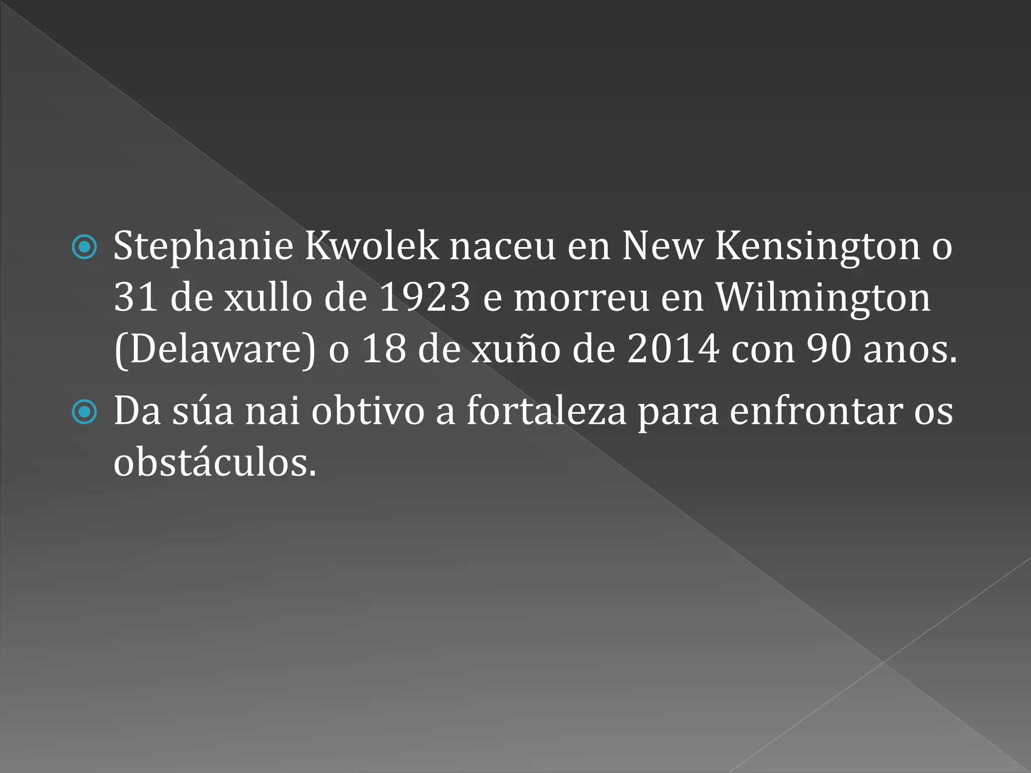 Stephanie Kwolek | PPTX