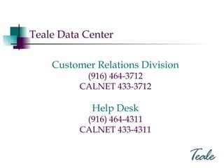 Stephen P. Teale Data Center | PPT