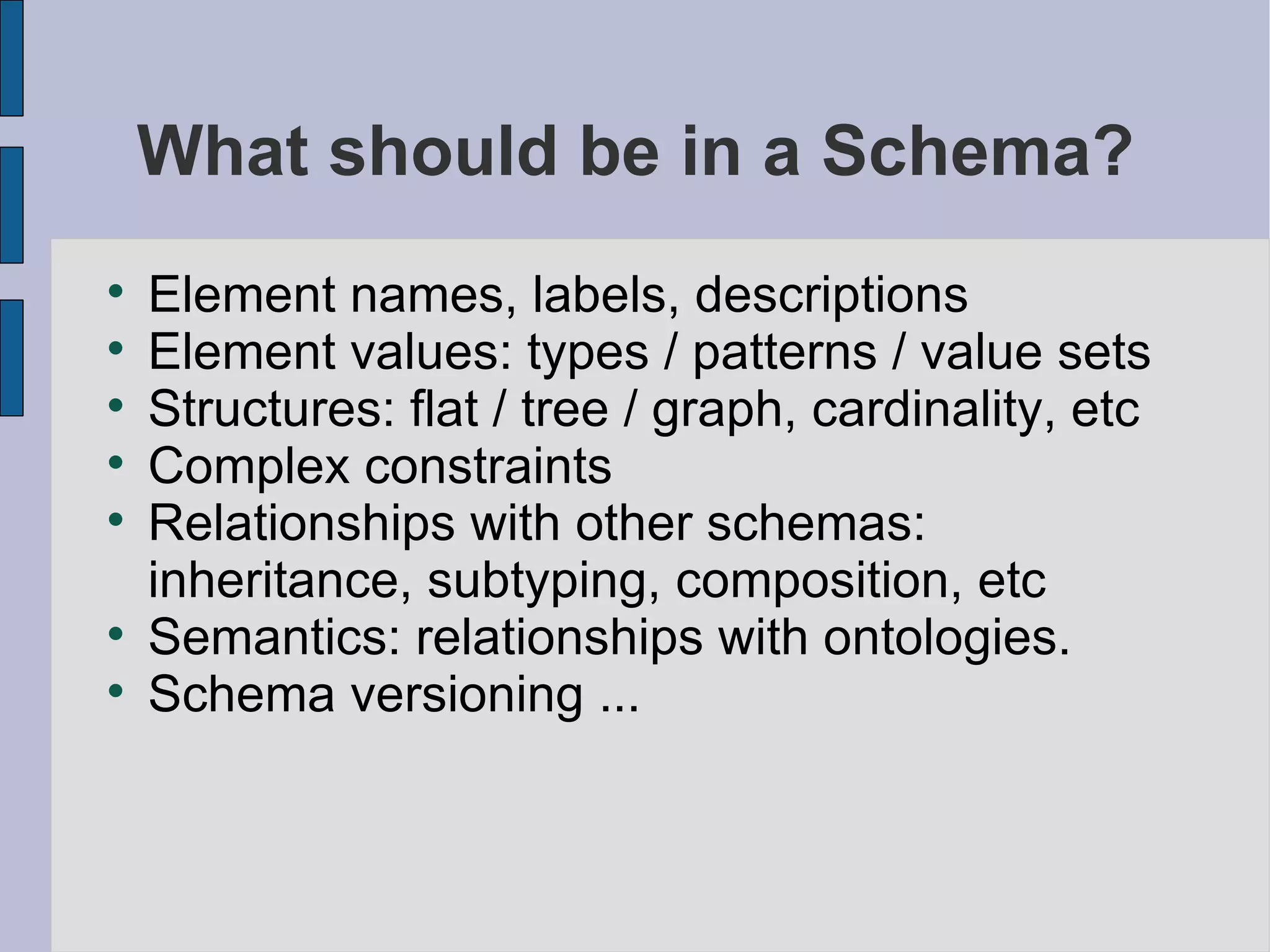 Schemas and Schema-driven Metadata Software | PPT