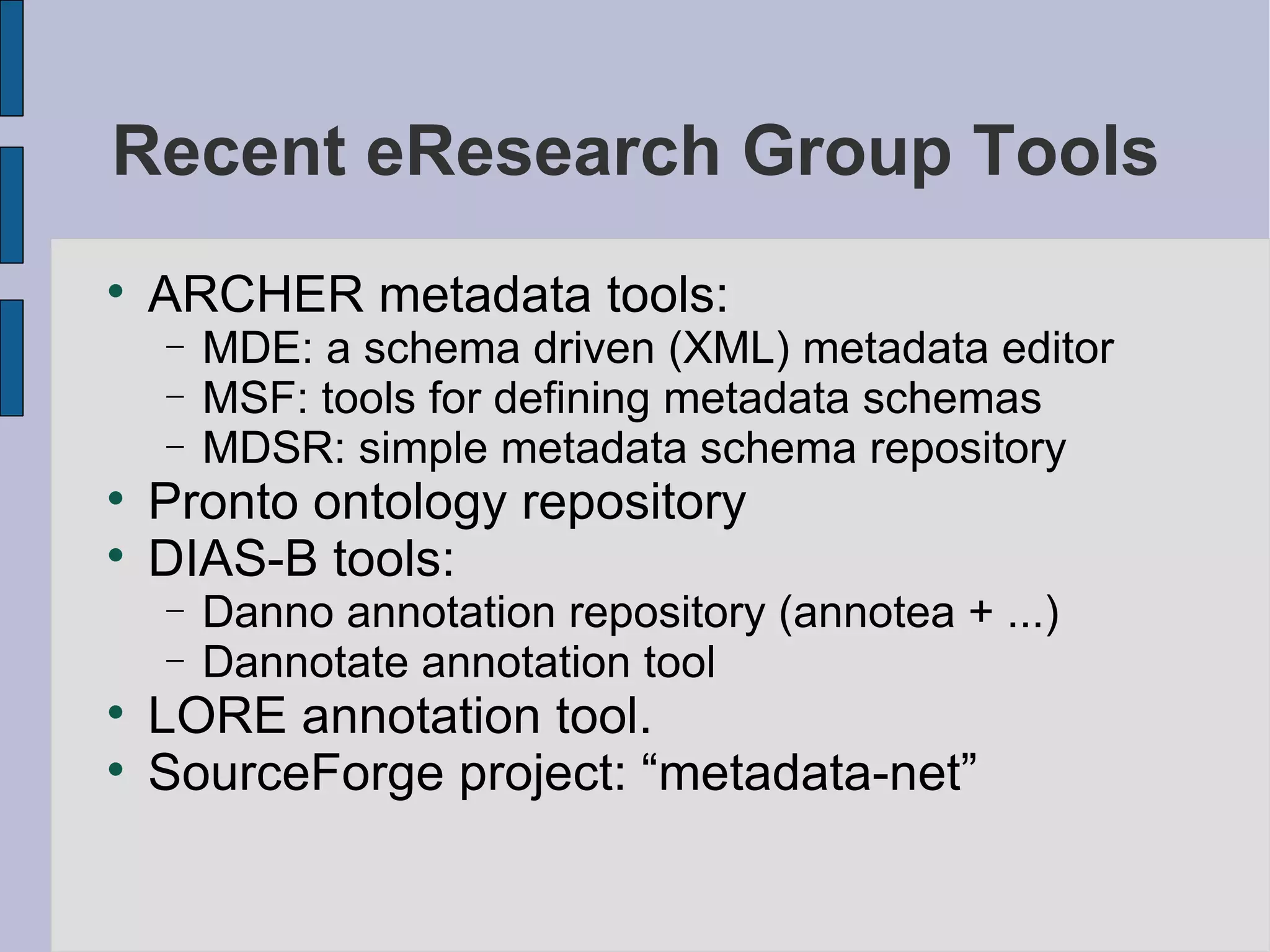 Schemas and Schema-driven Metadata Software | PPT