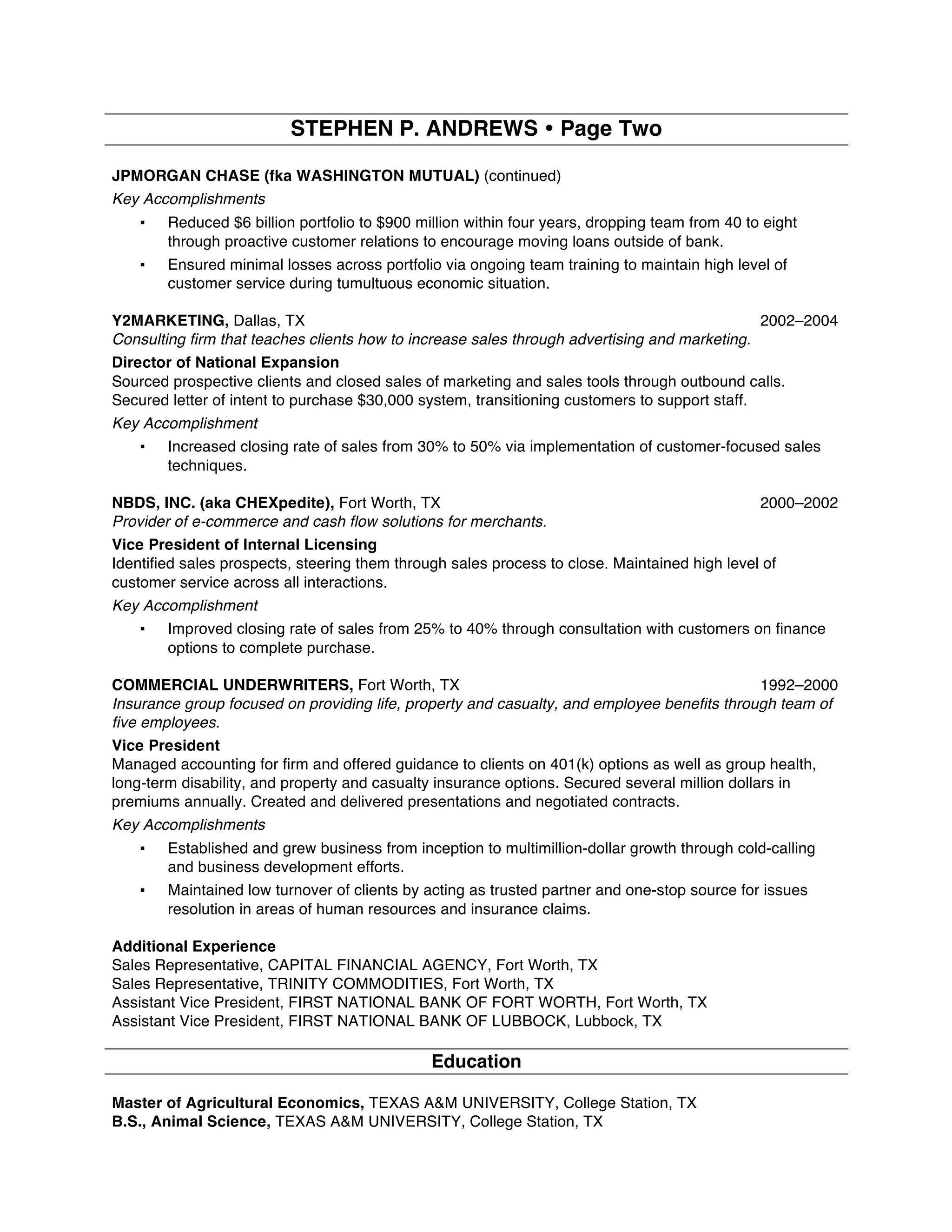 Stephen Andrews Resume | PDF