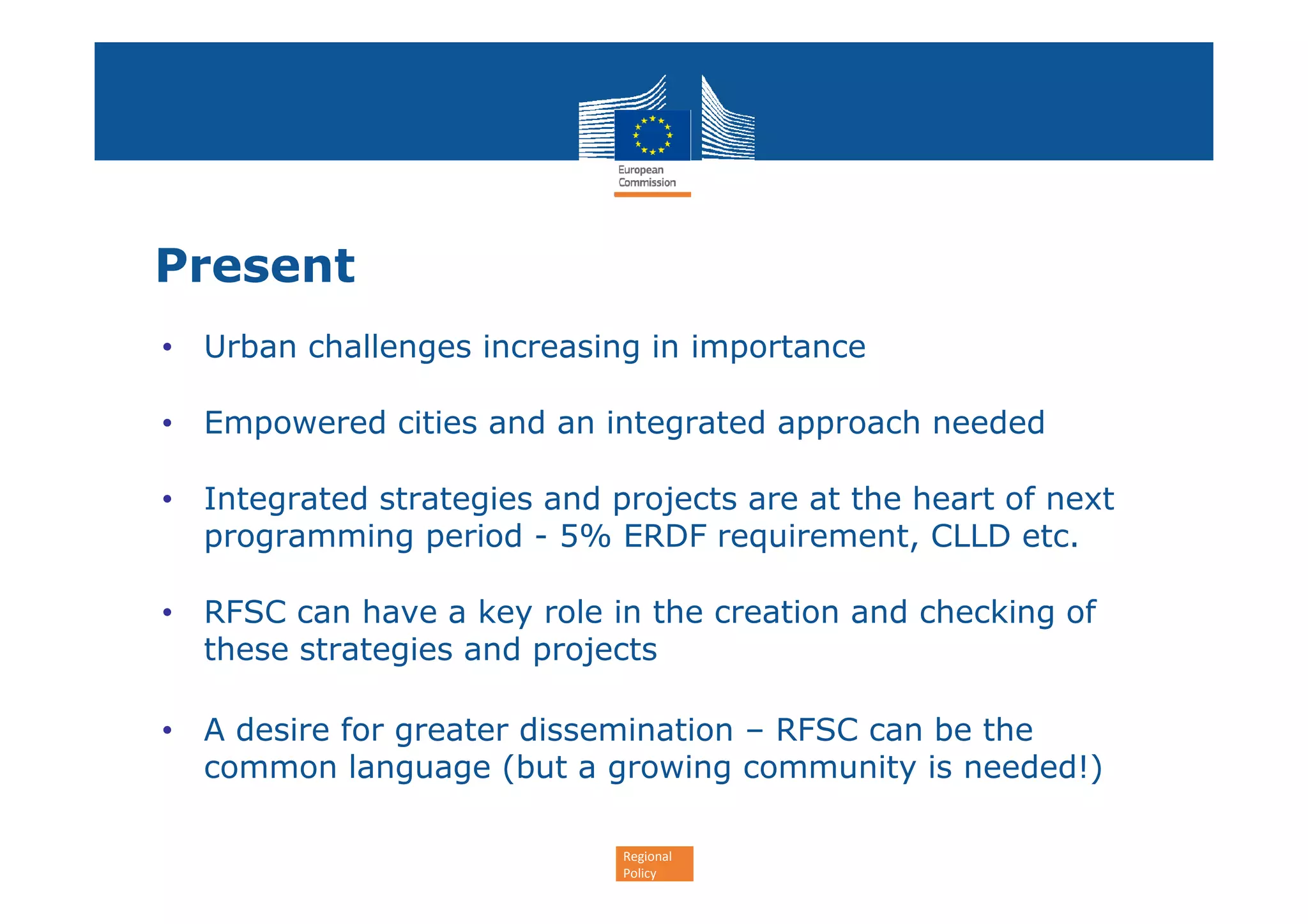 RFSC & EU Urban Agenda: a view from the European Commission | PPT
