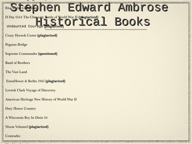 Stephen Edward Ambrose | PPT