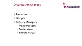 Implementation of a portfolio programme management (PPM) tool, APM PMC ...